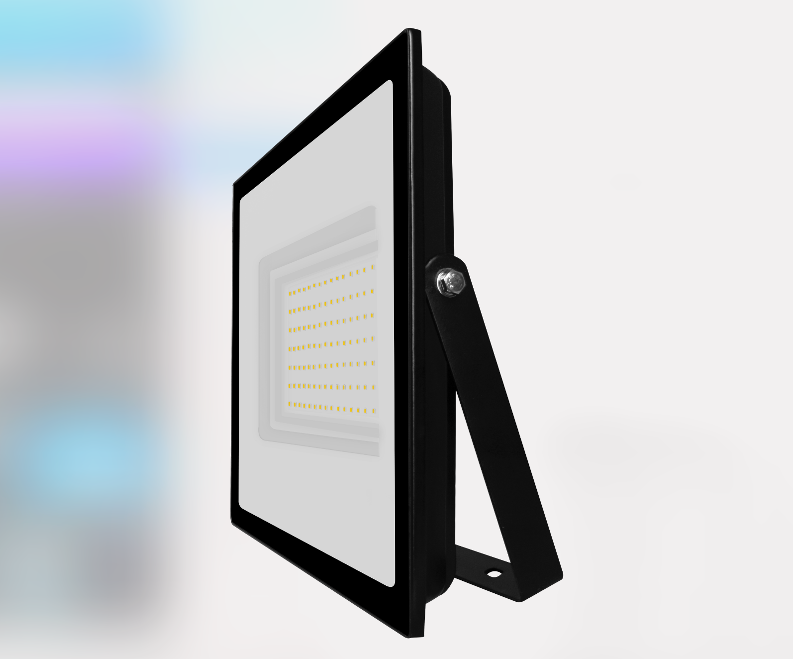 Reflector LED plano 150W 120° fabricado en aluminio acabado negro, col ...